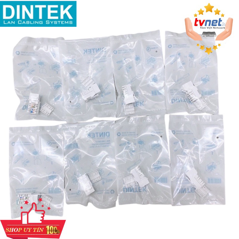 Đầu mạng âm tường DINTEK Module Jack Cat.6 dạng ngang E-Jack | Shopee ...
