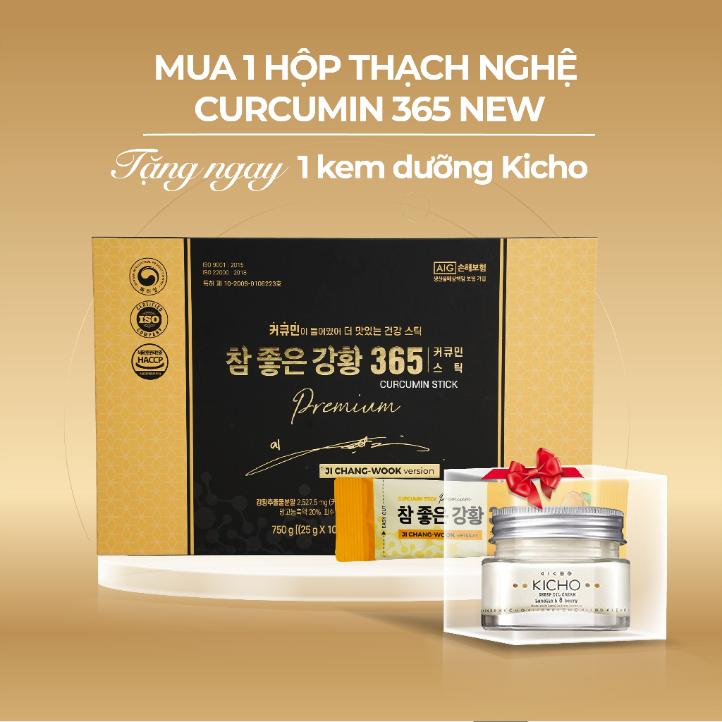 [NEW Version] Thạch Collagen Nghệ Nano Curcumin 365 Premium - Vị Xoài 750g (30 Tuýp/Hộp ...