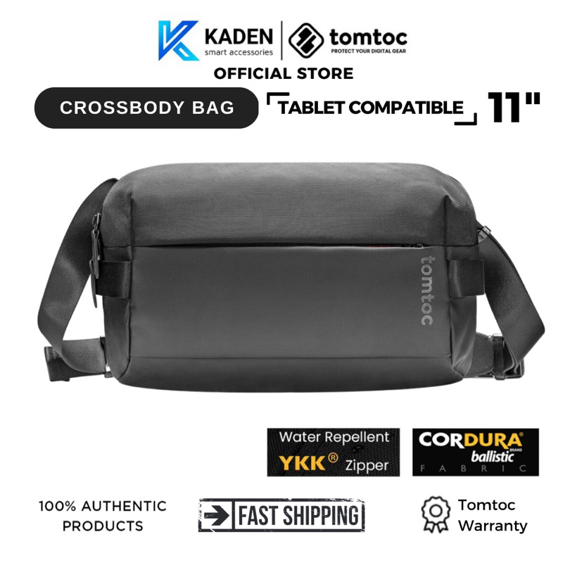 Túi đeo vai TOMTOC Urban Codura Sling Bag Travel & Work 11″ H02-B04D01-Chính Hãng | Shopee Việt Nam