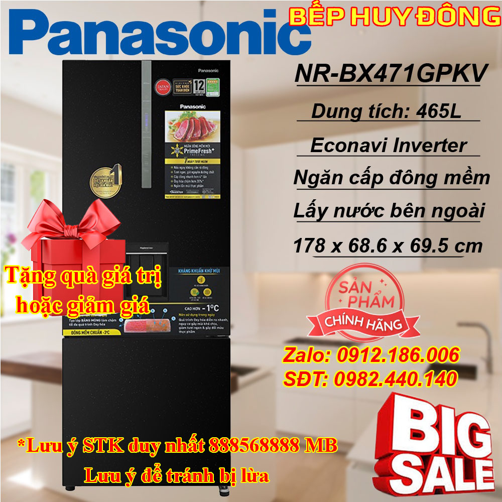 Tủ lạnh Panasonic Inverter 417 lít NR-BX471GPKV | Shopee Việt Nam