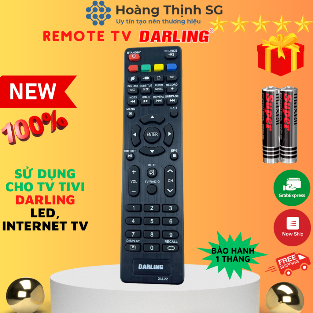Remote điều khiển tivi DARLING, điều khiển TV DARLING các dòng tivi ...