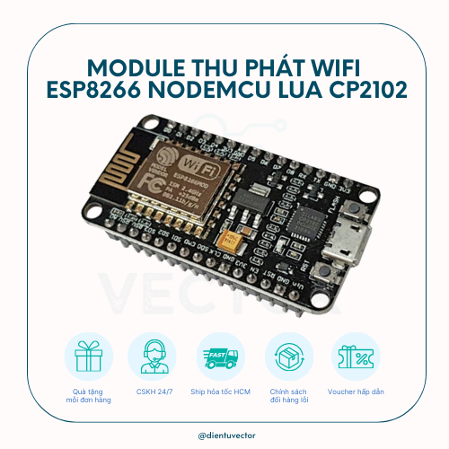 Module thu phát Wifi ESP8266 NodeMCU Lua CP2102 cho các ứng dụng thu ...