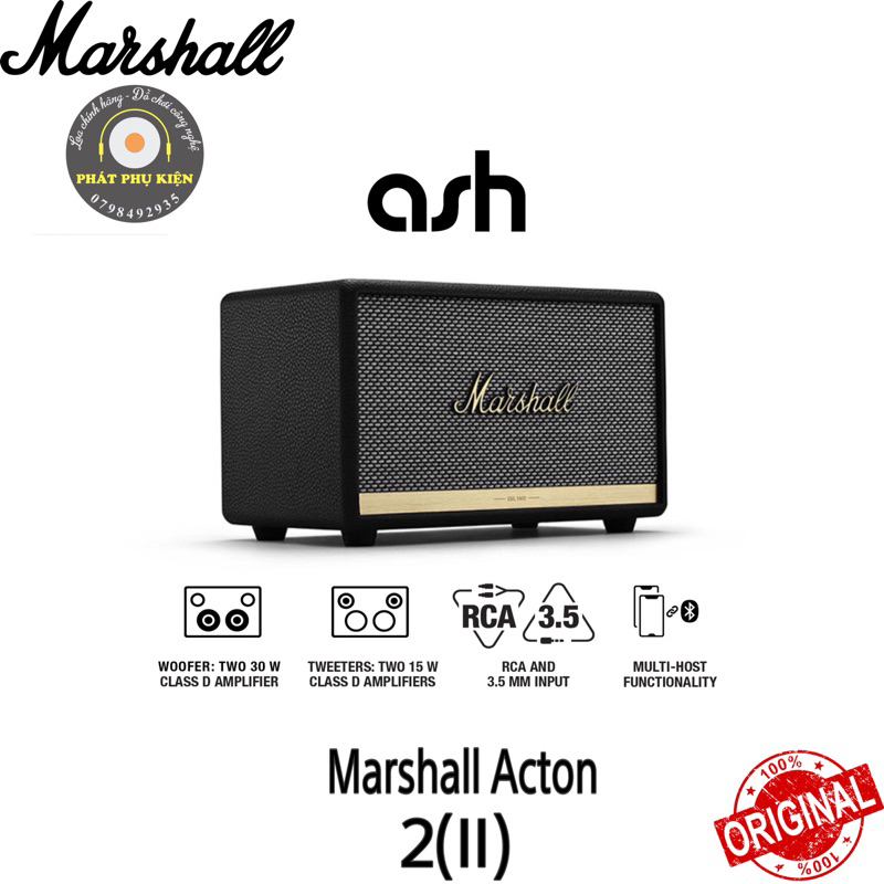 Loa bluetooth Marshall Acton 2 chính hãng ASH - Bảo hành 1 năm | Shopee ...