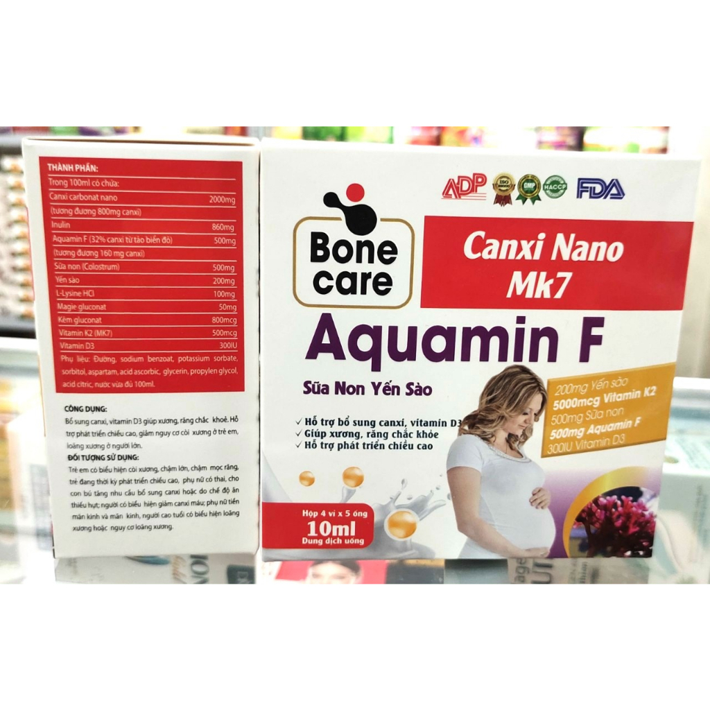 Canxi nano Mk7 Aquamin F caphát triển chiều cao, ăn ngon, xương chắc khoẻ chống còi xương, loãng ...