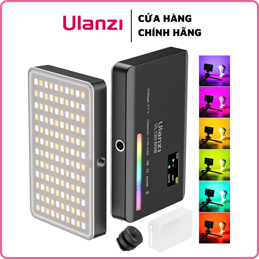 Đèn LED Đổi Màu Ulanzi VL120 RGB, Pin Lithium 3100mAh, 2500K-9000K ...