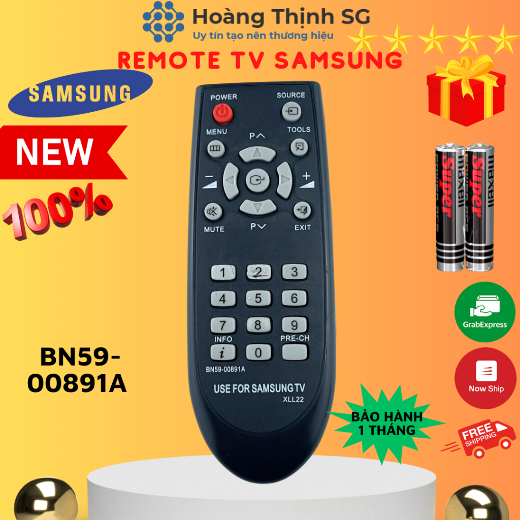 Remote điều khiển tivi SamSung BN59-00891A, điều khiển TV SamSung các dòng tivi dầy màn cong đời ...