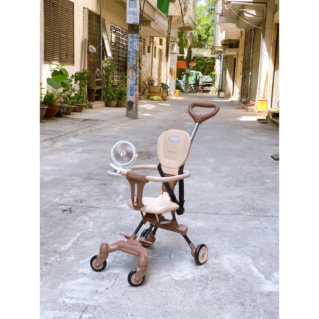 Xe đẩy Olwen Plus Tobé đảo chiều, gấp gọn có đệm và mái che tiện lợi ...