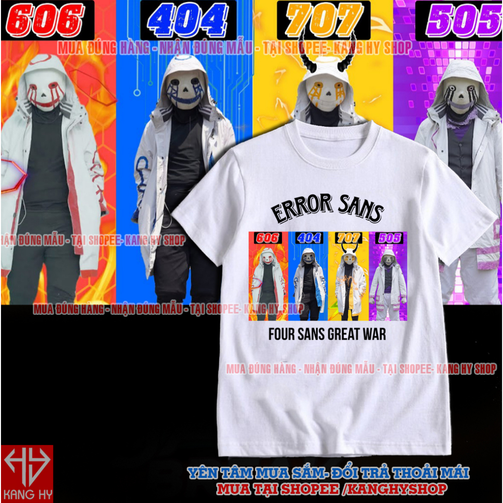 Áo Thun Sans 707 Tứ Sans Đại Chiến- áo sans có đủ size Vải Mềm Mát ...