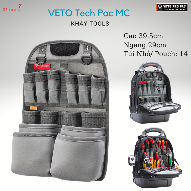 4 Ngăn Dụng Cụ (Tools, Meter, Laptop, Bulk) Sử Dụng Cho VETO TECH PAC ...
