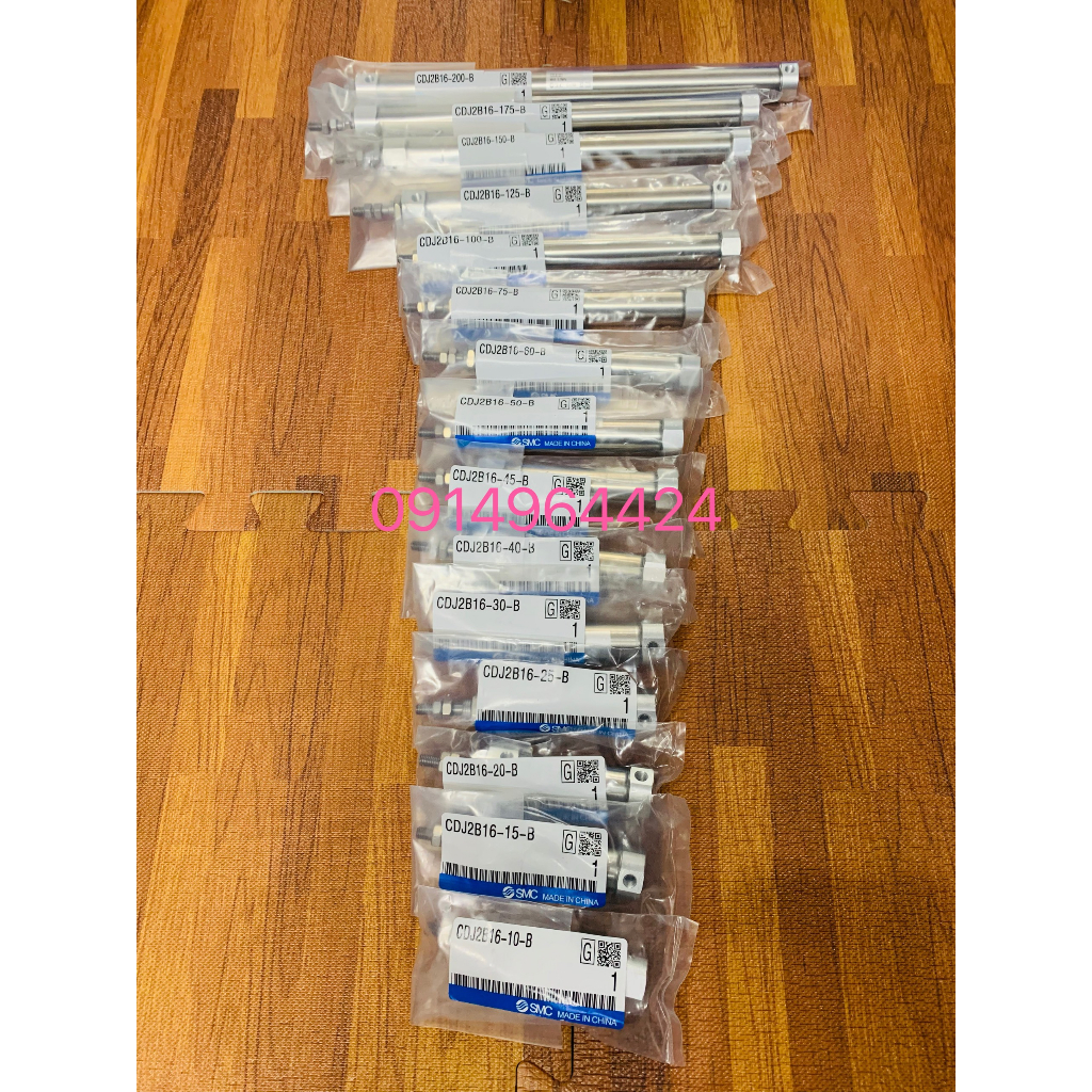 Xy Lanh Tròn Mini (SMC) CDJ2B16-10/15/20/25/30/35/40/45/50/60/75/100 ...