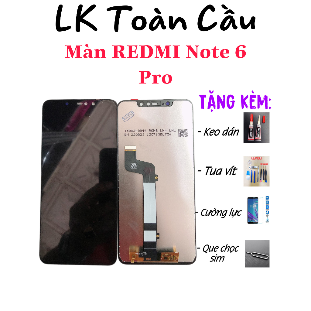 Màn Hình Redmi Note 6 / Note 6 Pro New Full bộ Tặng kèm keo+tuavít+cườnglực+quechọcsim | Shopee ...