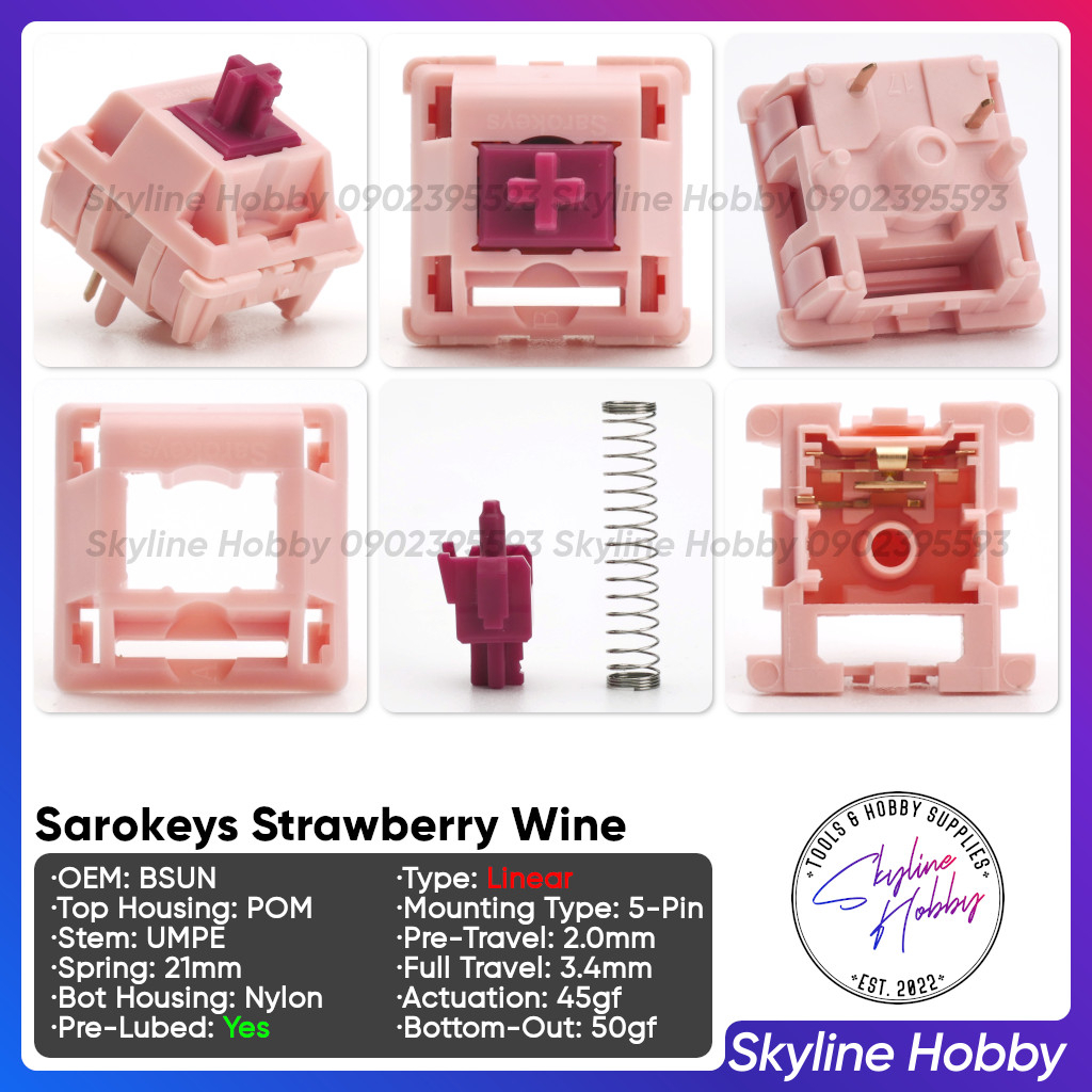 Switch bàn phím cơ BSUN - Sarokeys Strawberry Wine, X Switch R2 ...