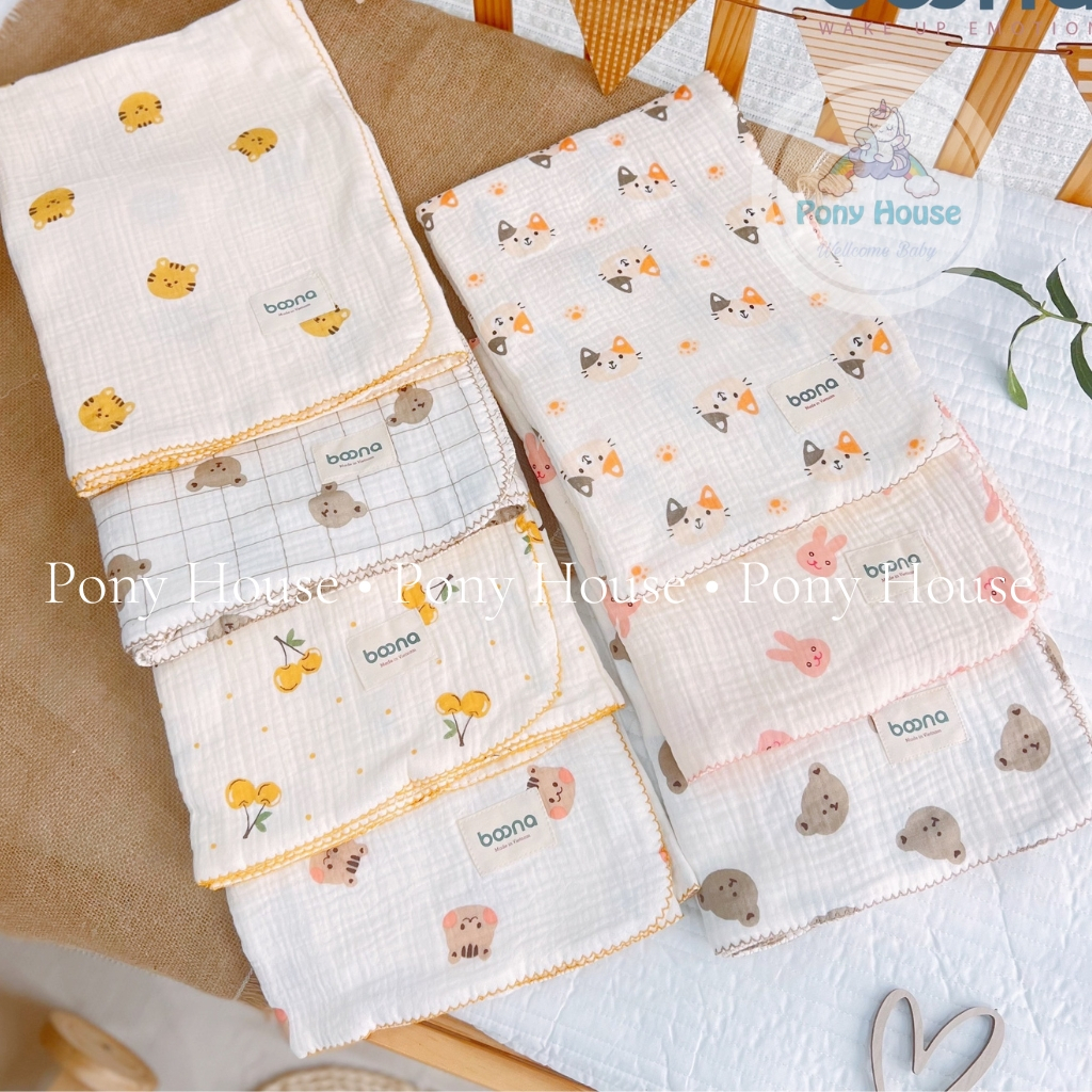 Khăn Tắm Xô Muslin Boona 4 Lớp Dày Dặn Siêu Mềm Đa Năng Có Thể Làm Chăn Cho Bé Sơ Sinh | Shopee ...