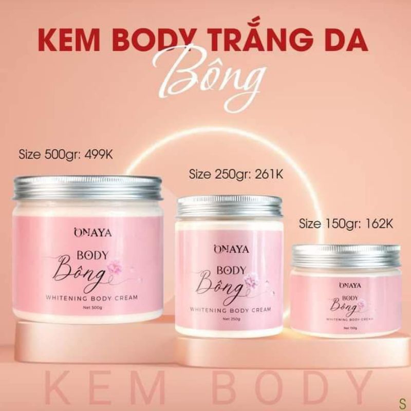 [𝐓𝐀̣̆𝐍𝐆 𝐃𝐃𝐕𝐒 𝐎𝐍𝐀𝐘𝐀] KEM BODY TRẮNG DA BÔNG ONAYA | Shopee Việt Nam