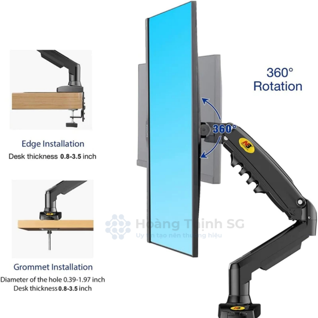 Arm màn hình máy tính NB F80, giá treo màn hình máy tính NB F80 17-30 ...