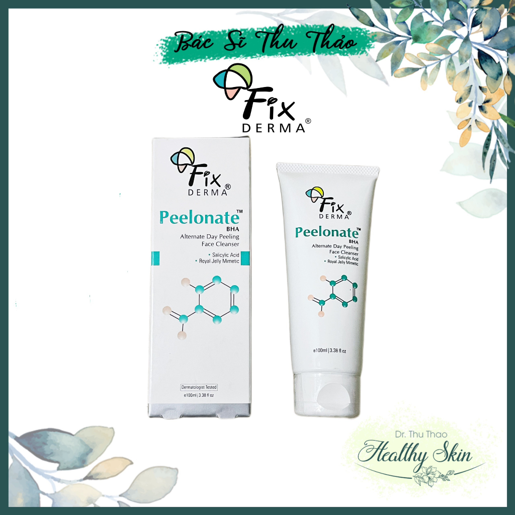 [100mL] Sữa rửa mặt tẩy tế bào chết Fixderma Peelonate BHA Alternate Day Peeling Face Cleanser ...
