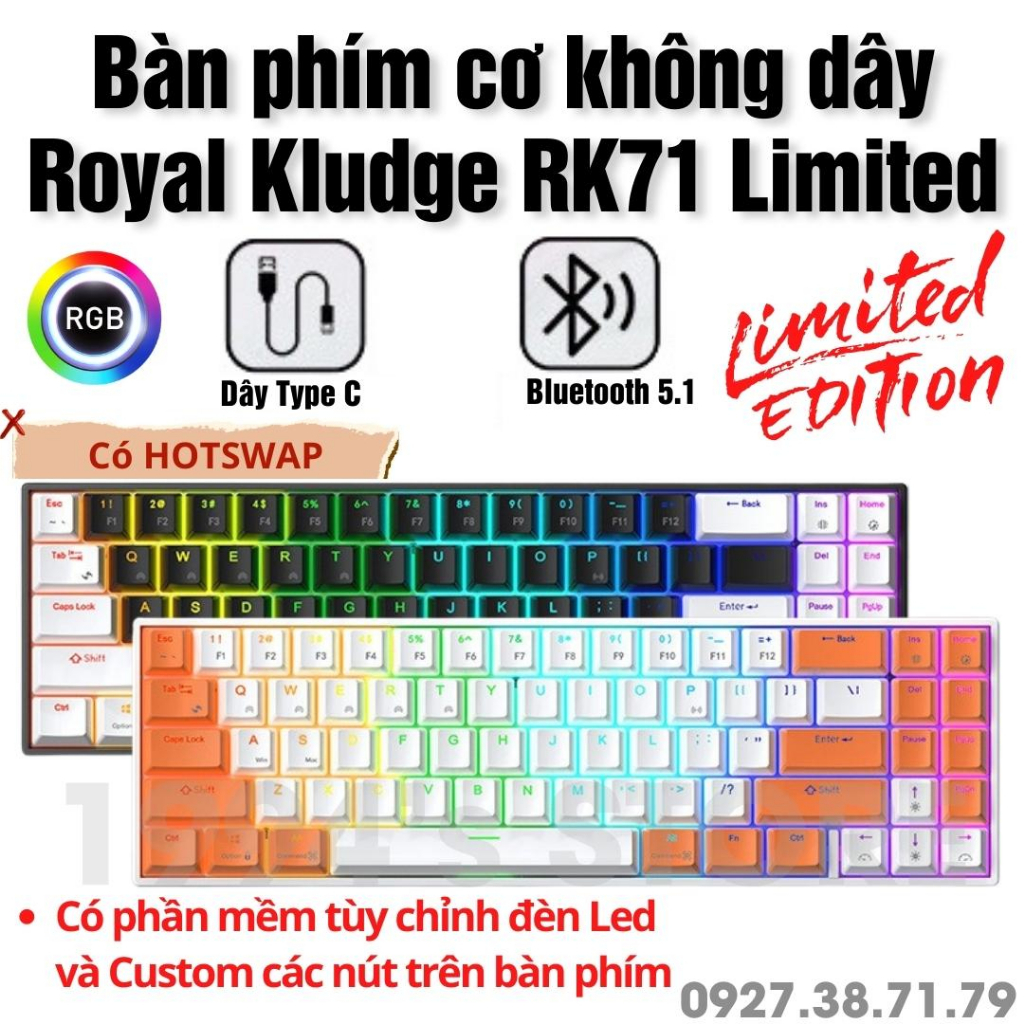 RK71 PRO GAMING - HOTSWAP - Bàn phím cơ Led RGB Bản Version 4.0 ...