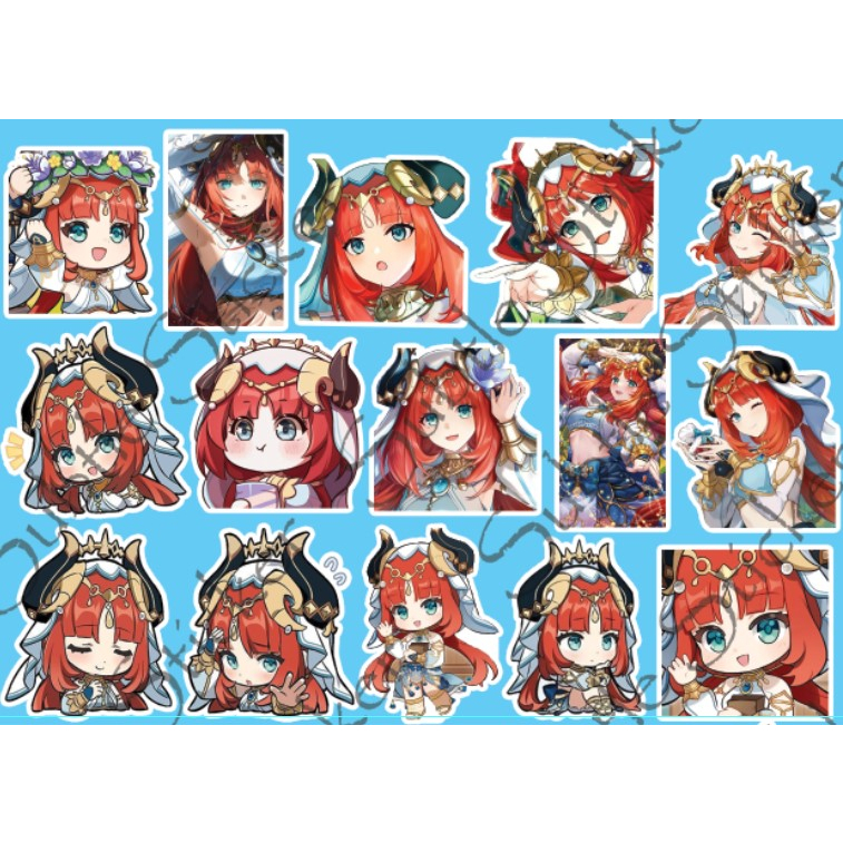 [Genshin Impact] - Set 10/15 Sticker Nilou game Genshin Impact hình dán ...