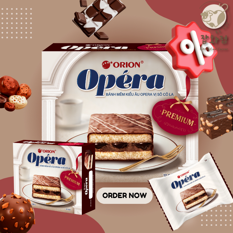 Bánh Mềm Opera Orion Vị Socola Hộp 336g (12 Gói x 28g) | Shopee Việt Nam