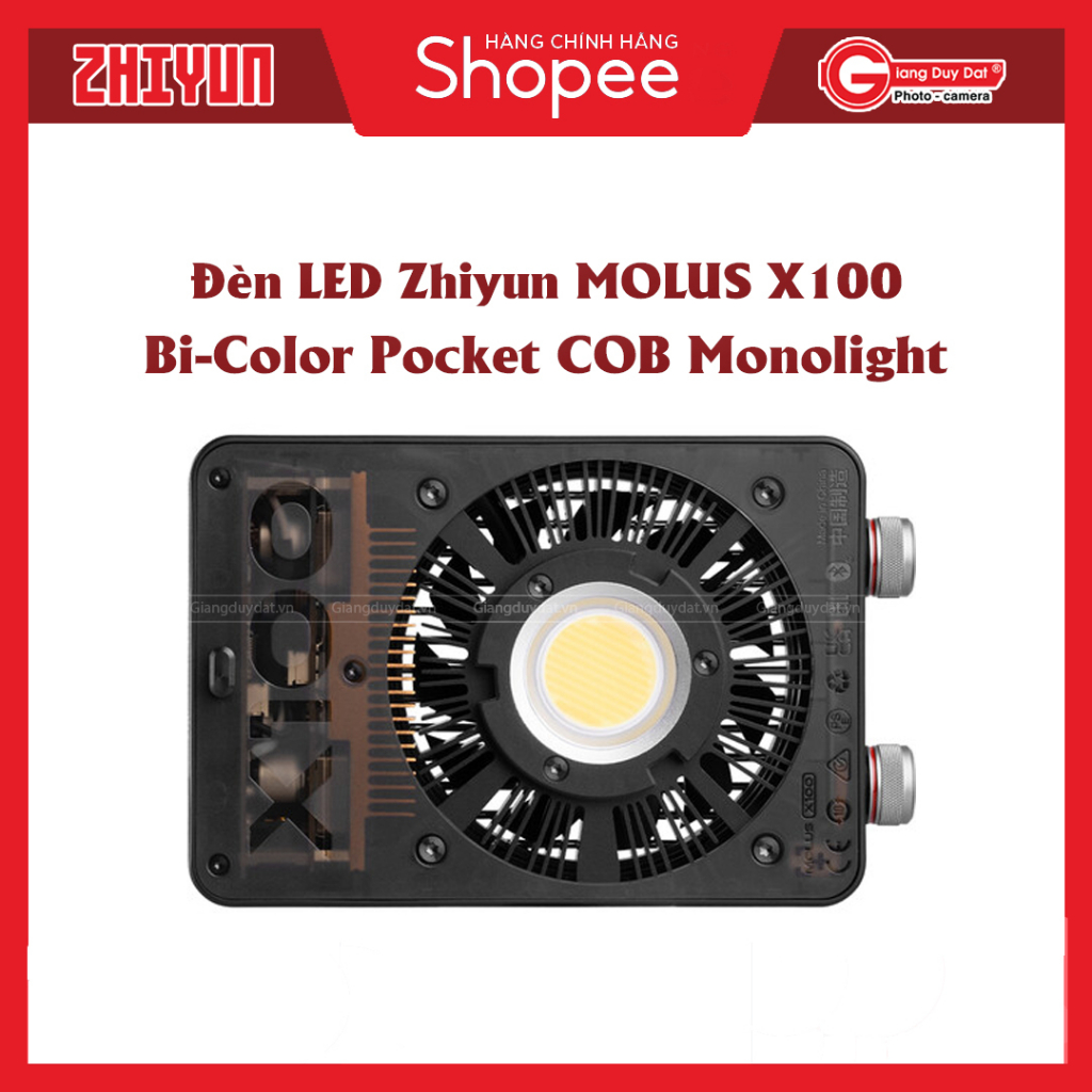 Đèn LED Zhiyun MOLUS X100 Bi-Color Pocket COB Monolight | Shopee Việt Nam