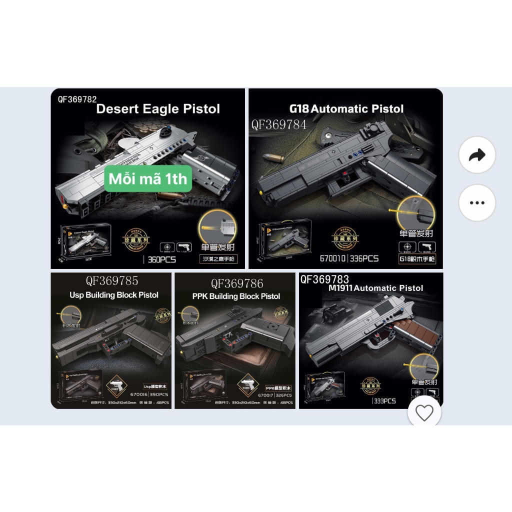 lego súng lớn tặng kèm lego mini + búa lego | Shopee Việt Nam