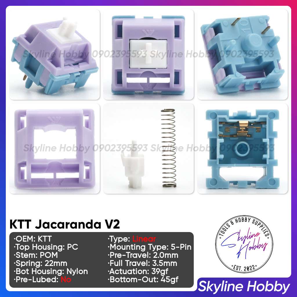 Switch bàn phím cơ KTT - Iwacha, Jacaranda V2, Blueberry, Coconut Latte Switch | Shopee Việt Nam