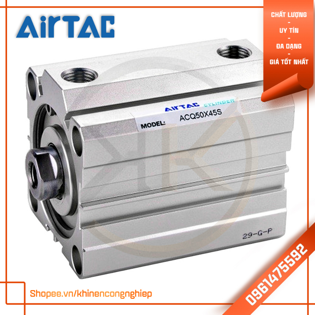 Xi Lanh Khí Nén ACQ50 x 10/15/20/25/30/40/50/75 S - SB AirTAC | Shopee Việt Nam