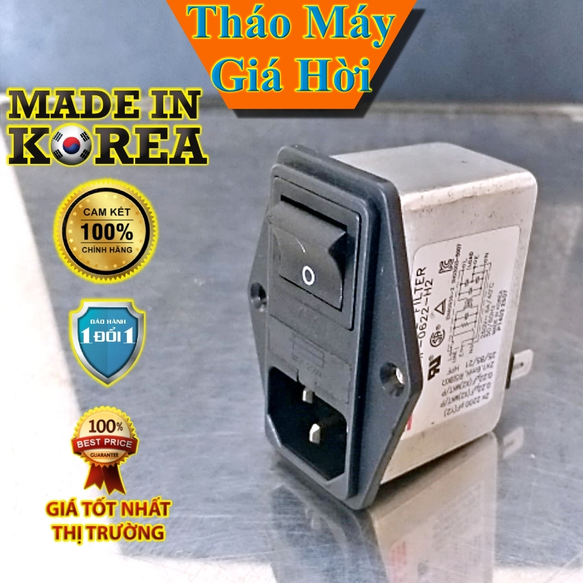 Bộ lọc nhiễu nguồn điện 6A 250VAC IP-0622-H2 DIT cho loa âm thanh, camera, máy CNC, máy siêu âm ...