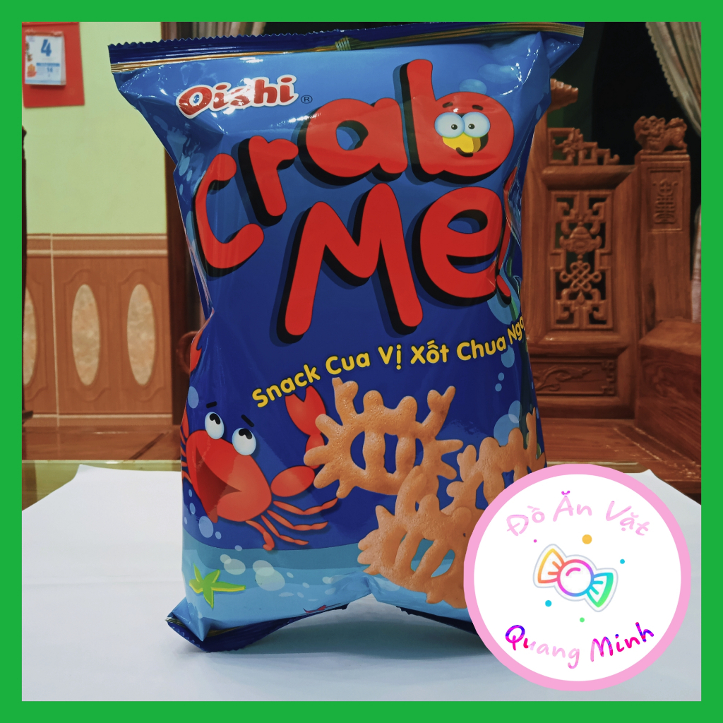 Bim bim Oishi Snack Crab Me cua vị chua ngọt gói siêu to khổng lồ 68 g ...
