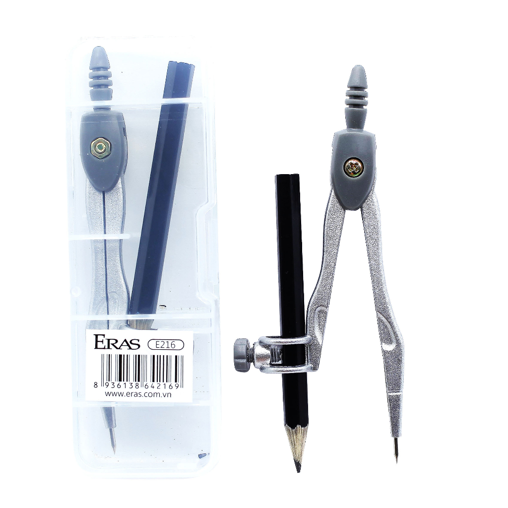 Bộ Compa Kèm Bút Chì Gỗ Eras E216 | Shopee Việt Nam