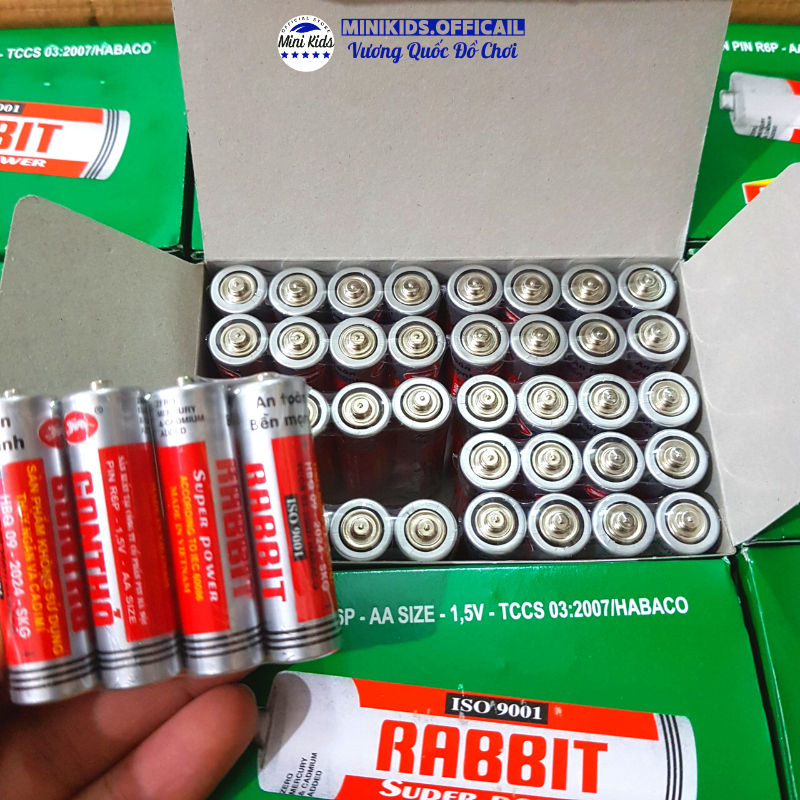 Pin con Thỏ, Pin tiểu loại to size AA (2A) và nhỏ size AAA (3A) 1.5V ...