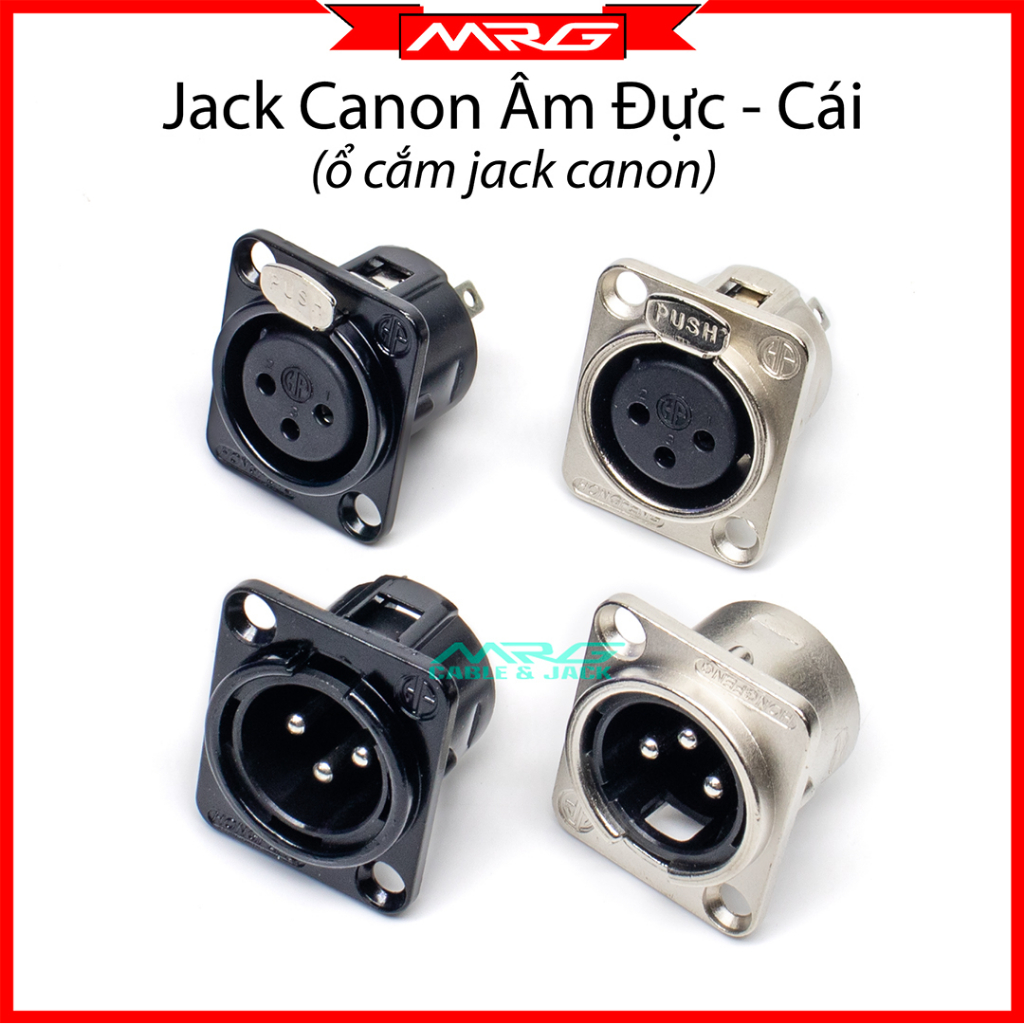 Jack Canon Âm (canon đực âm và canon cái âm), giá 1 cái, 3Pin. ổ cắm ...