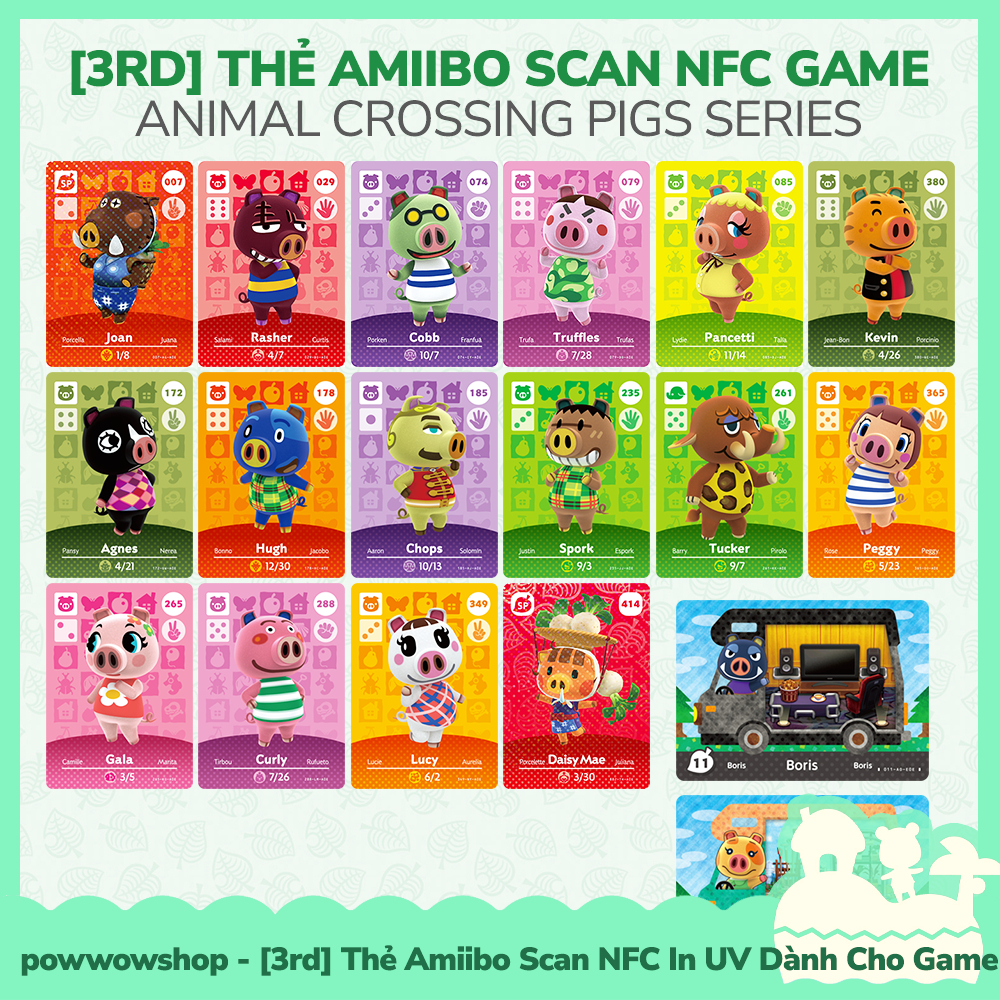 [Sẵn VN - Hỏa Tốc] 3rd Thẻ Amiibo Scan NFC Pig Series Dành Cho Game ...