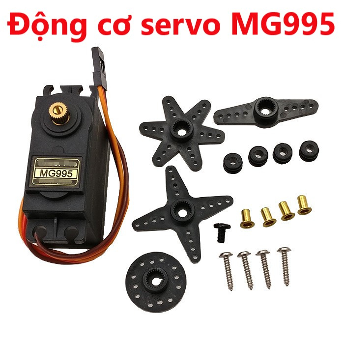 Động cơ servo MG995 MG996 180 độ - 50% Bánh răng kim loại đồng siêu khỏe 13Kg/cm, điện áp hoạt ...