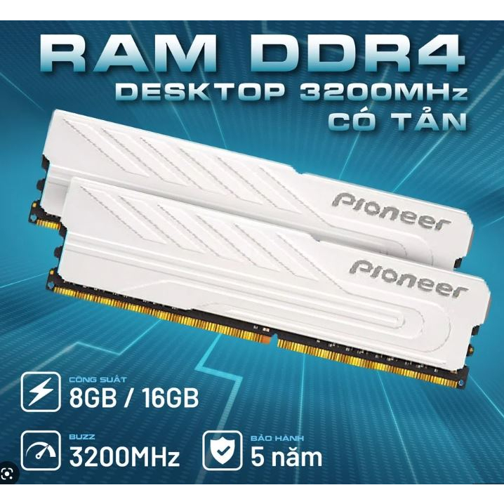 Ram 8G 16G ddr4 chính hãng Pioneer bus 2666 3200 tản nhiệt cao cấp full ...