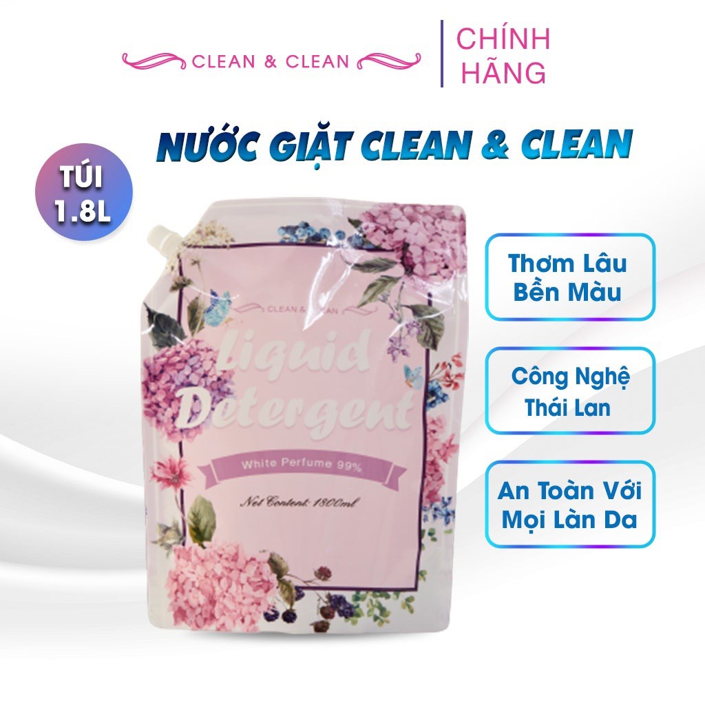 Nước Giặt Thái Lan Clean&Clean ⚡FREESHIP⚡ 1800ml Hương Thơm Dịu Dàng ...