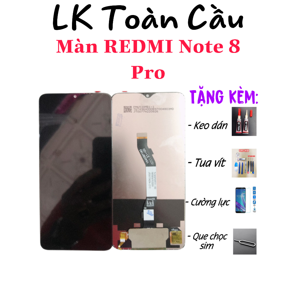 Màn hình Redmi note 8 pro Zin New Full bộ Tặng kèm keo+tuavit+cường lực ...