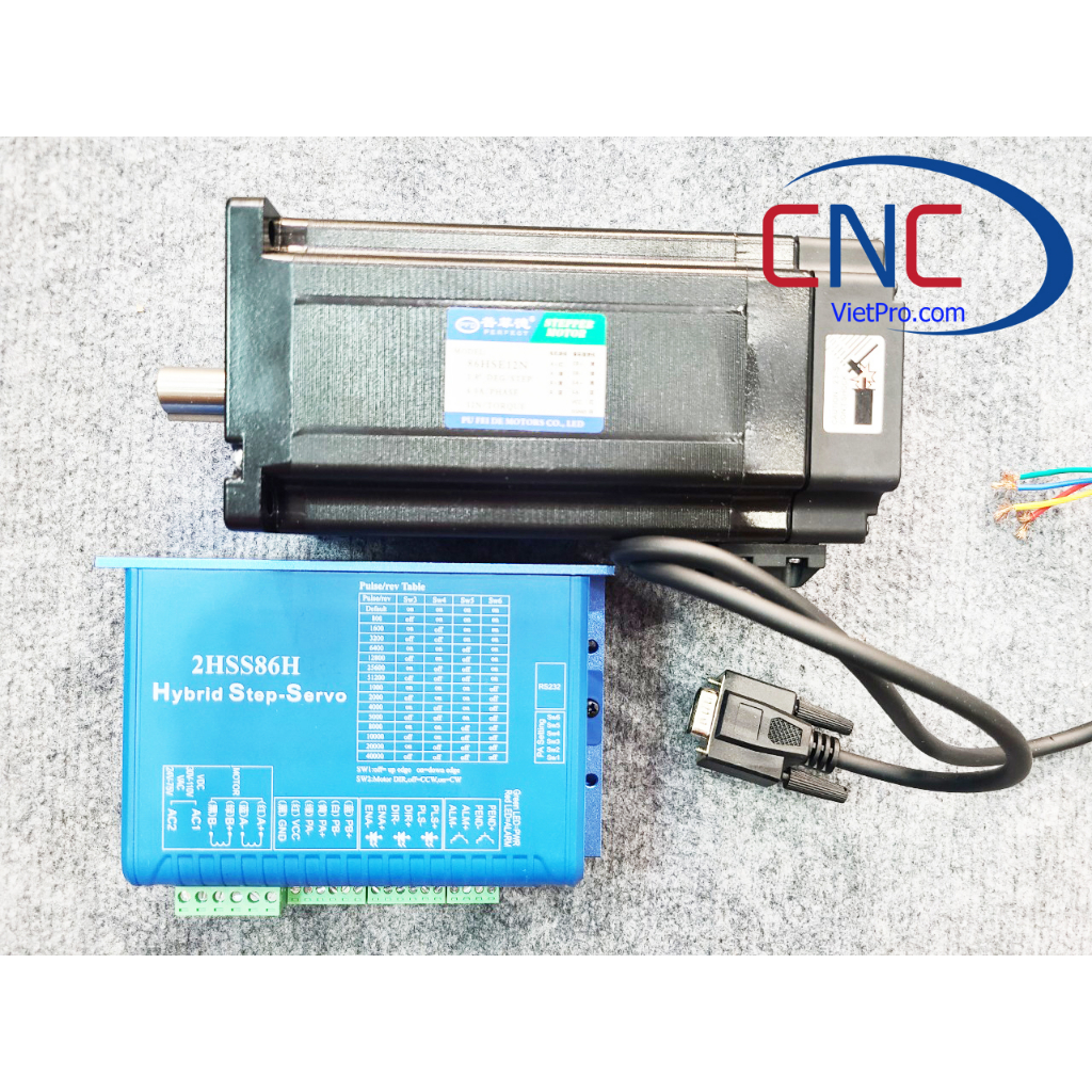 Servo 12nm 86hse12n + driver 2hss86h CNCVIETPRO bộ servo 12nm chính xác ...