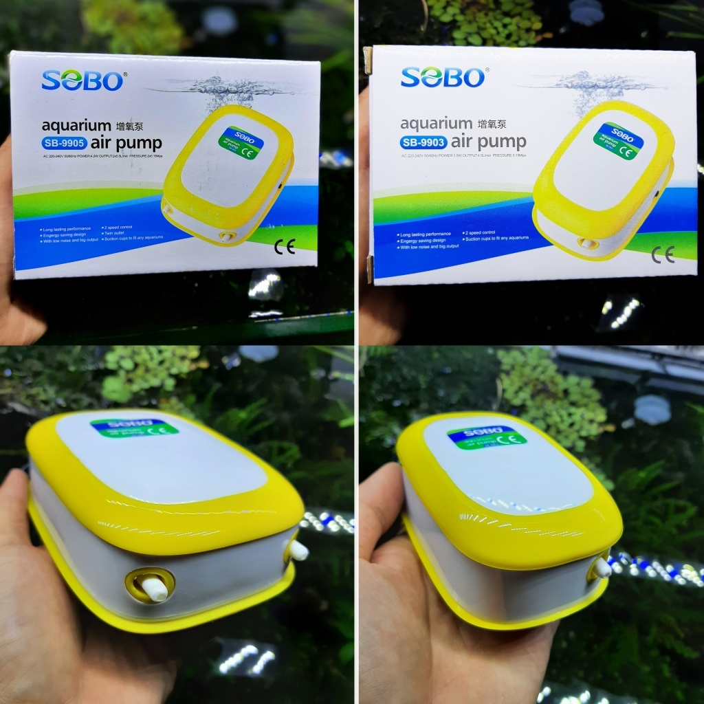 Máy sủi oxy bể cá SOBO SB-9903, SB-9905 tiết kiệm điện | Shopee Việt Nam