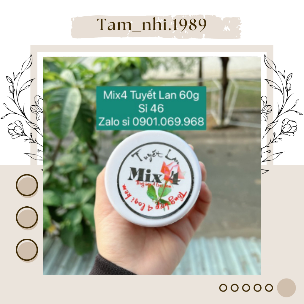 Lố 6 hộp kem mix 4 Tuyết Lan 60g ⚡ CHUẨN XỊN ⚡ Kem Mix Tuyết Lan giảm ...