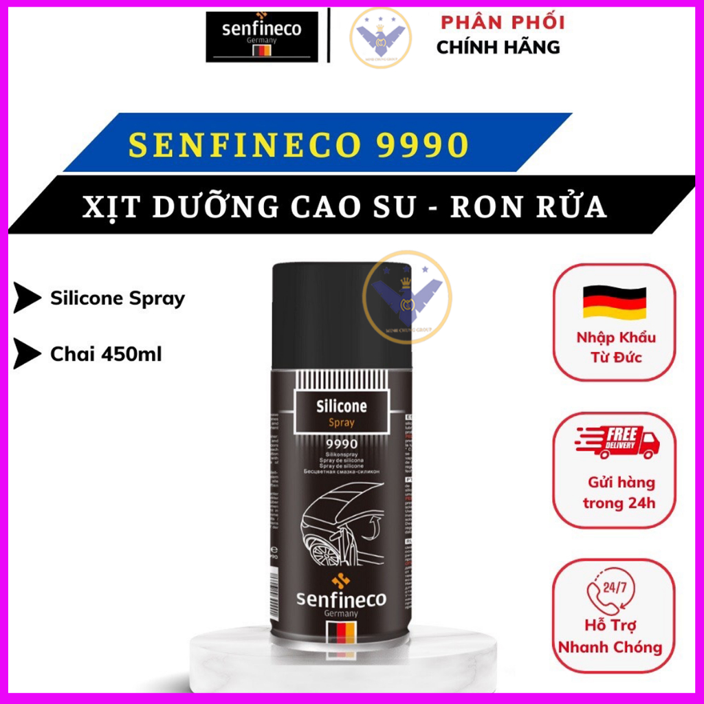 Xịt dưỡng làm mềm ron cao su Senfineco 9990 Silicone Spray - 450ml ...