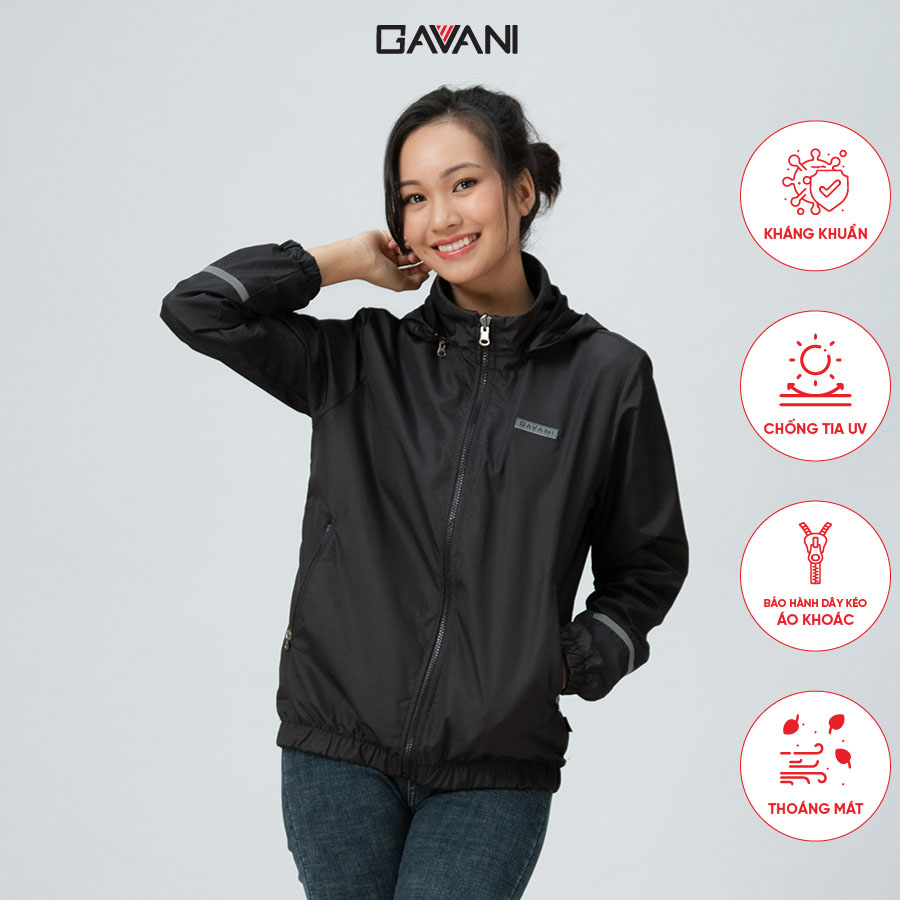 Áo khoác nữ 2 lớp chống uv, chống nắng và kháng khuẩn Gavani SUN, RAIN ...