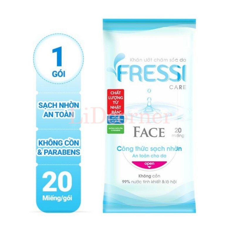 Khăn ướt chăm sóc da Fressi Care Cool gói 10 miếng, Fressi Care Face ...