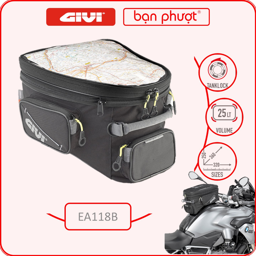 Túi Bình Xăng Givi XSR 155 - Túi Gài Bình Xăng Givi Kèm Ngàm Tanklock ...