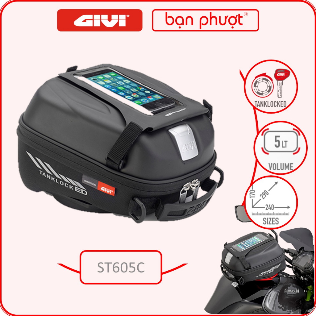 Túi Bình Xăng Givi XSR 155 - Túi Gài Bình Xăng Givi Kèm Ngàm Tanklock ...