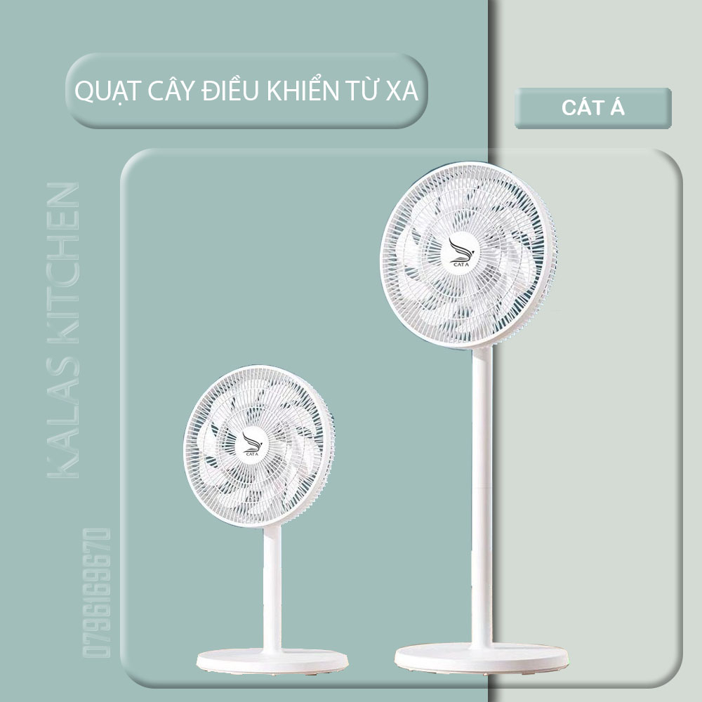 Quạt cây đứng 15 cánh siêu mát, siêu êm điều khiển từ xa CATA cao cấp ...