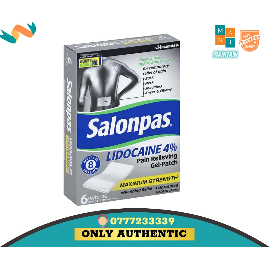 Cao dán giảm đau Salonpas Pain Relieving Gel-Patch Patches 6 each ...