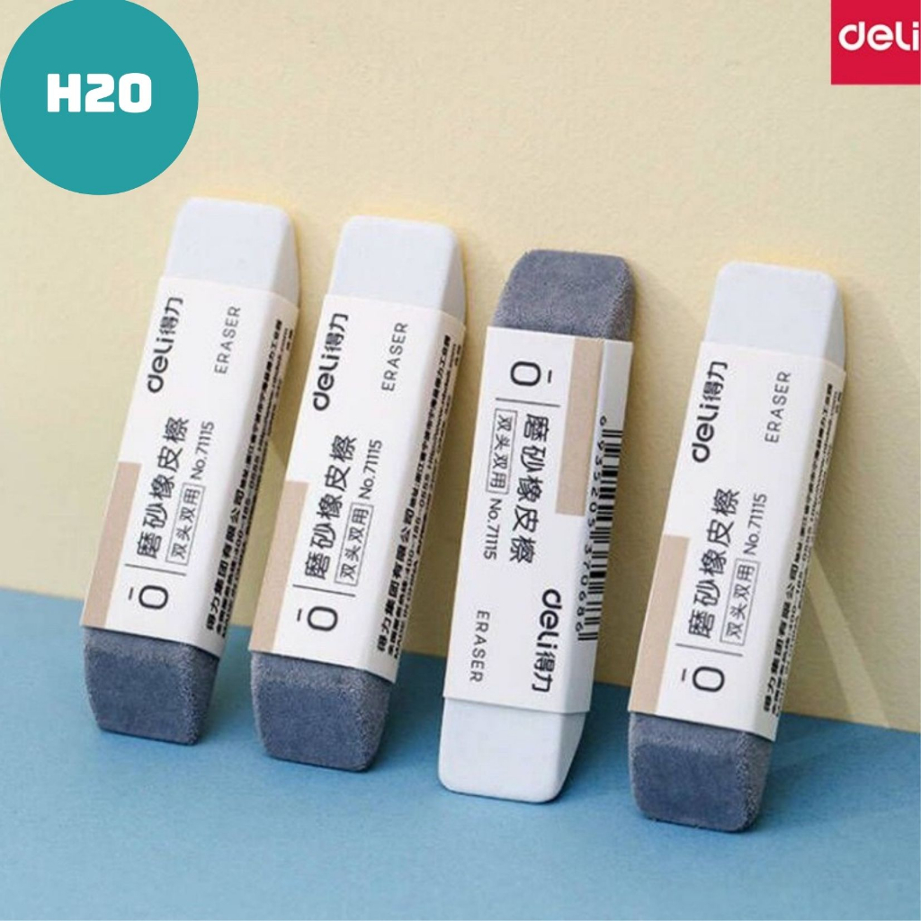 Cục tẩy bút bi, bút gel, bút mực - Gôm tẩy 2 đầu Deli 71114 / 7115 ...