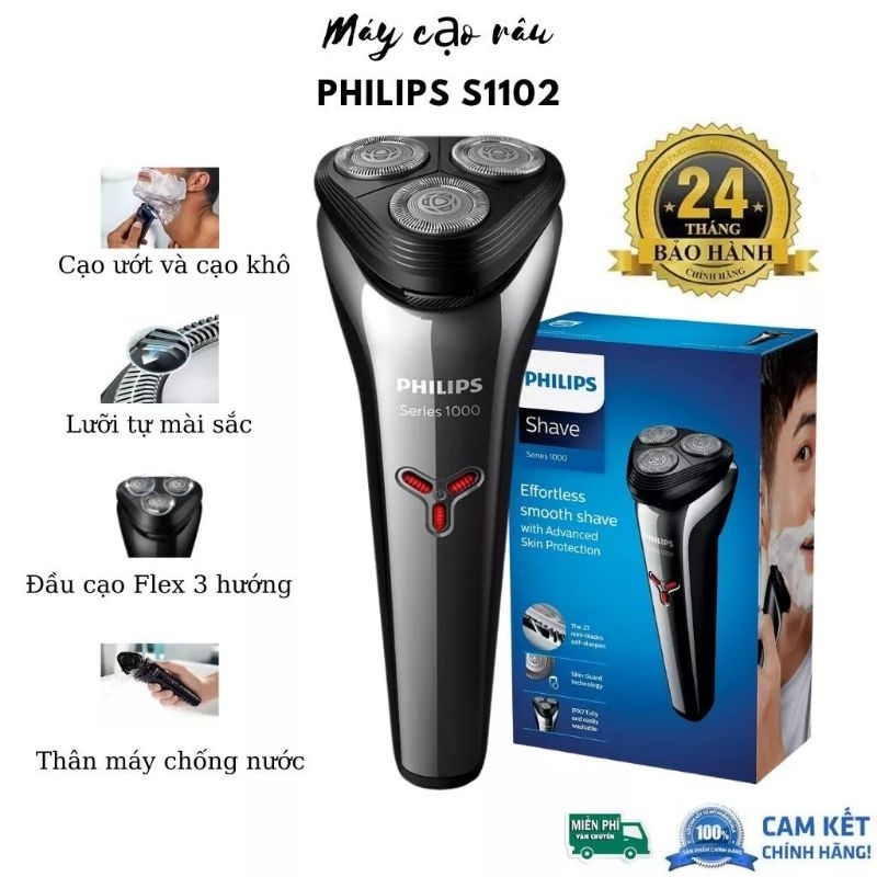 Máy cạo râu Philips S1102 chính hãng bảo hành 24 tháng | Shopee Việt Nam