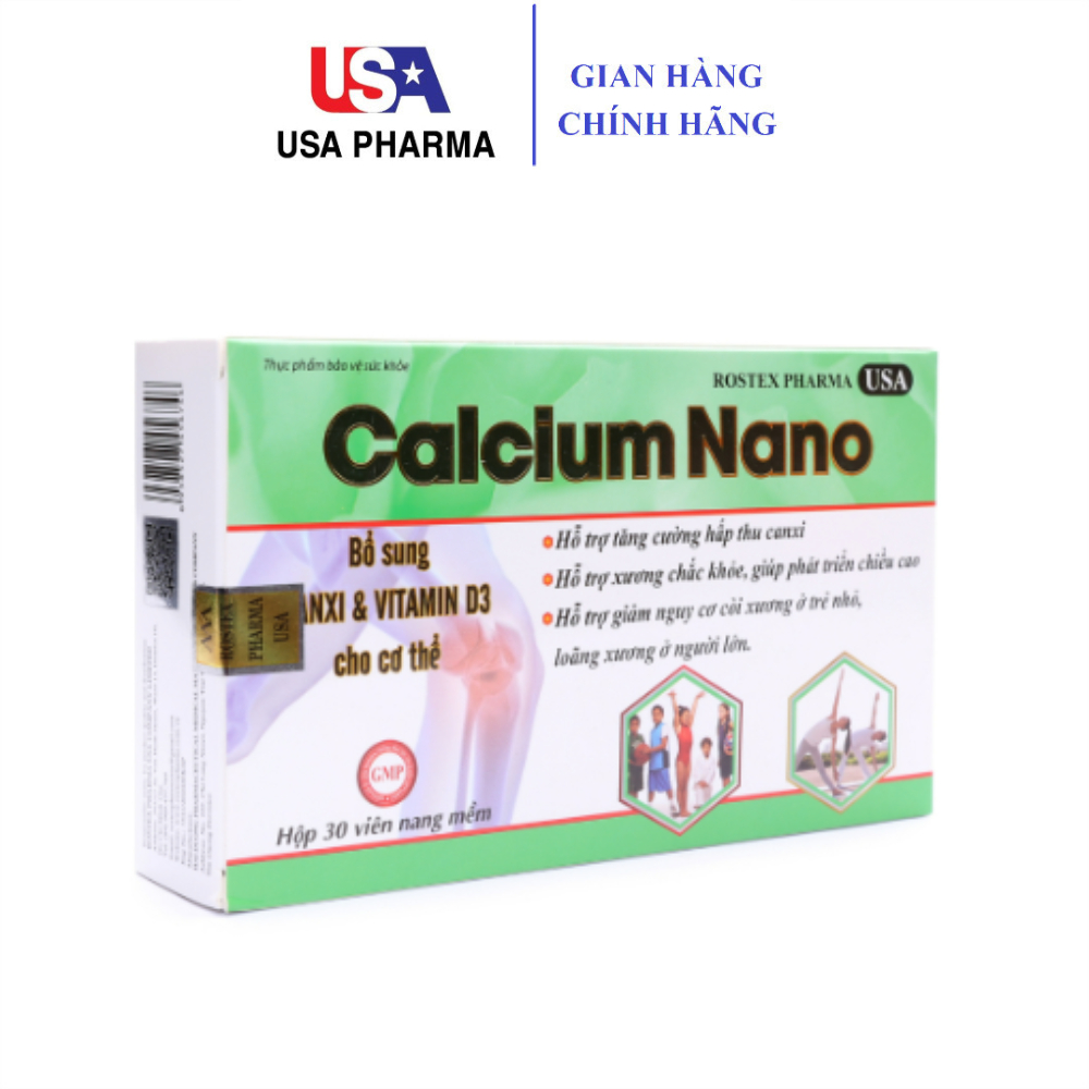 Calcium Nano bổ sung canxi, vitamin D3 tăng chiều cao - 30 viên [Calcium Nano Xanh lá] | Shopee ...